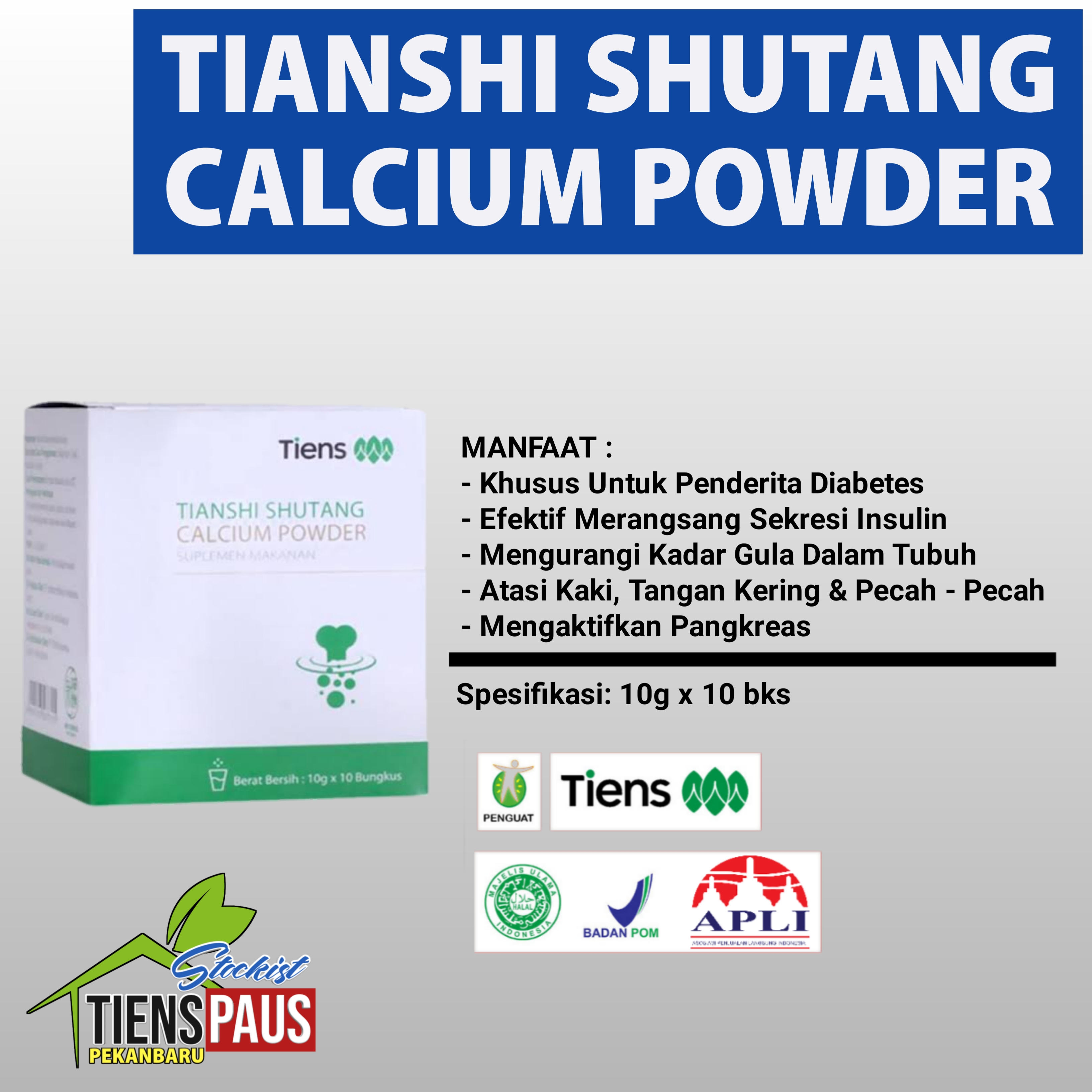 Tianshi Shutang Calcium Powder | Stockist Tiens Pekanbaru