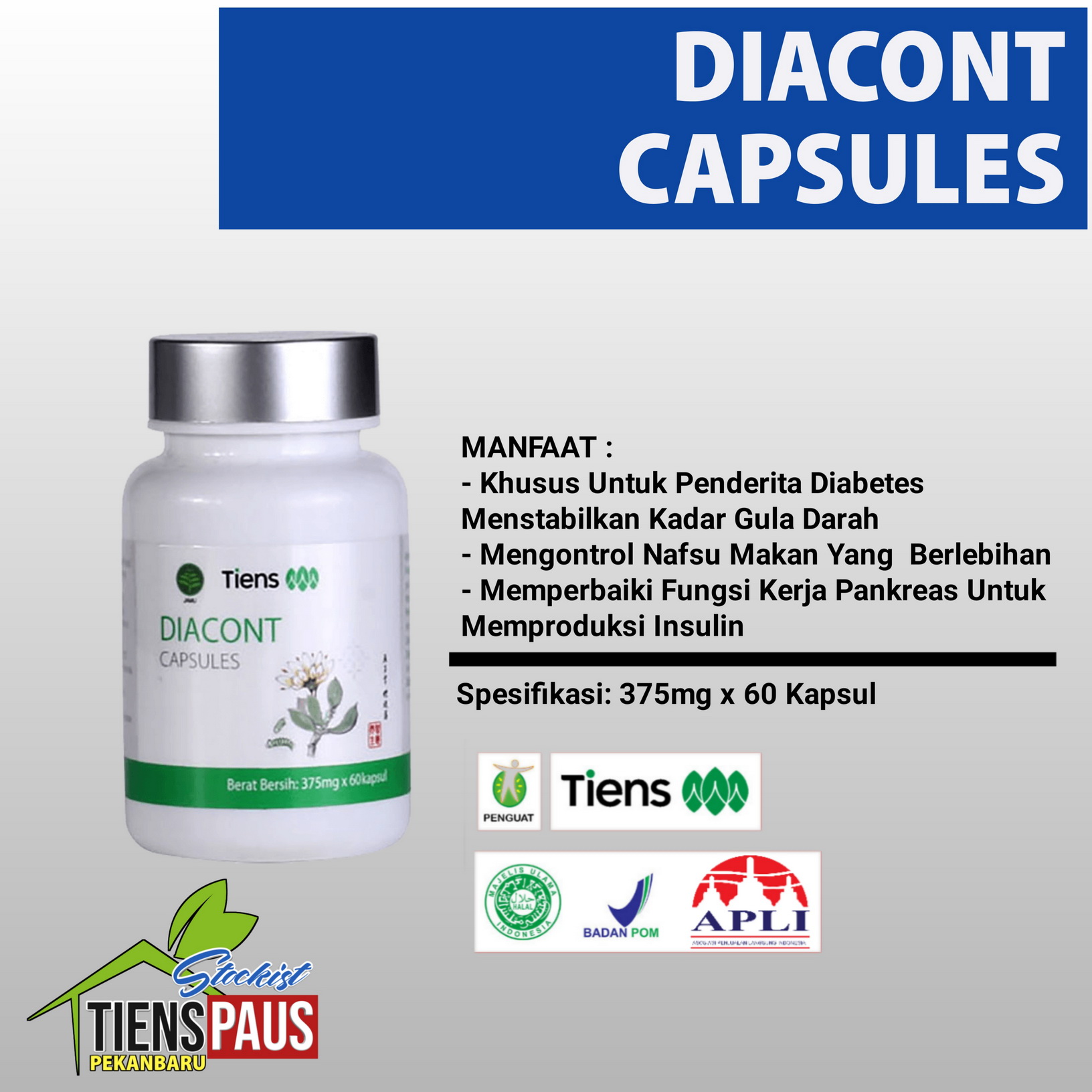 Diacont Capsules | Stockist Tiens Pekanbaru