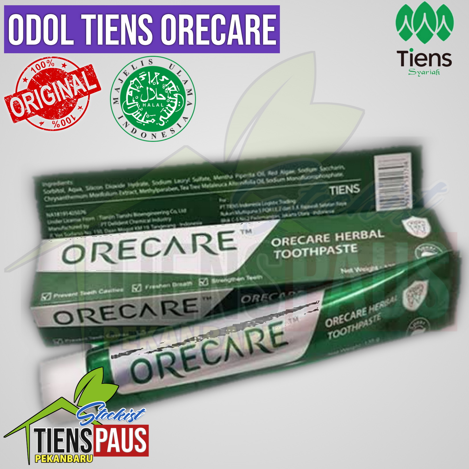Odol Tiens Orecare (Herbal Toothpaste) | Stockist Tiens Pekanbaru